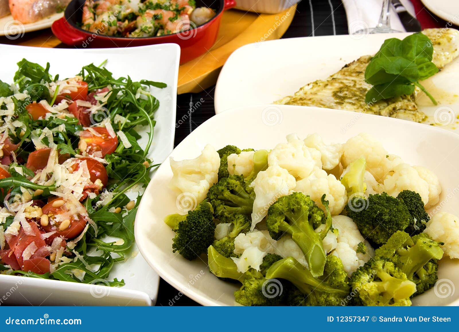 Dishes on the table stock image. Image of delicious, fresh - 12357347