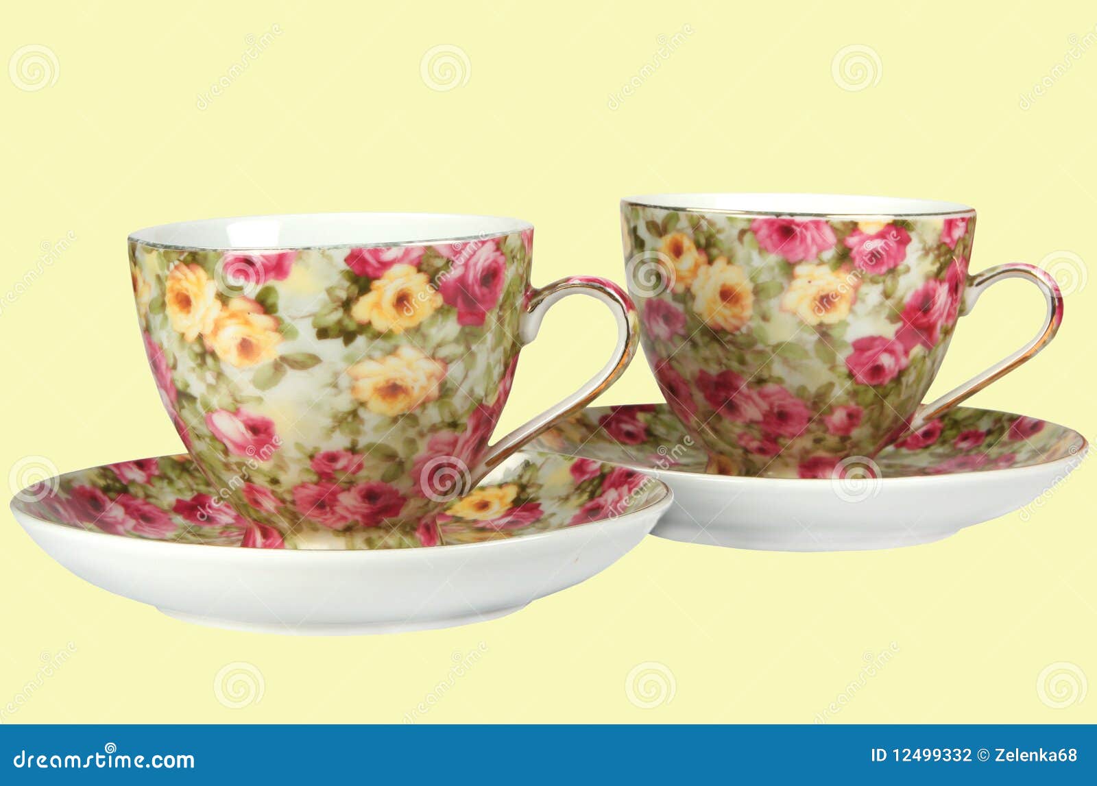 Dishes for tea stock photo. Image of porcelain, saucer - 12499332