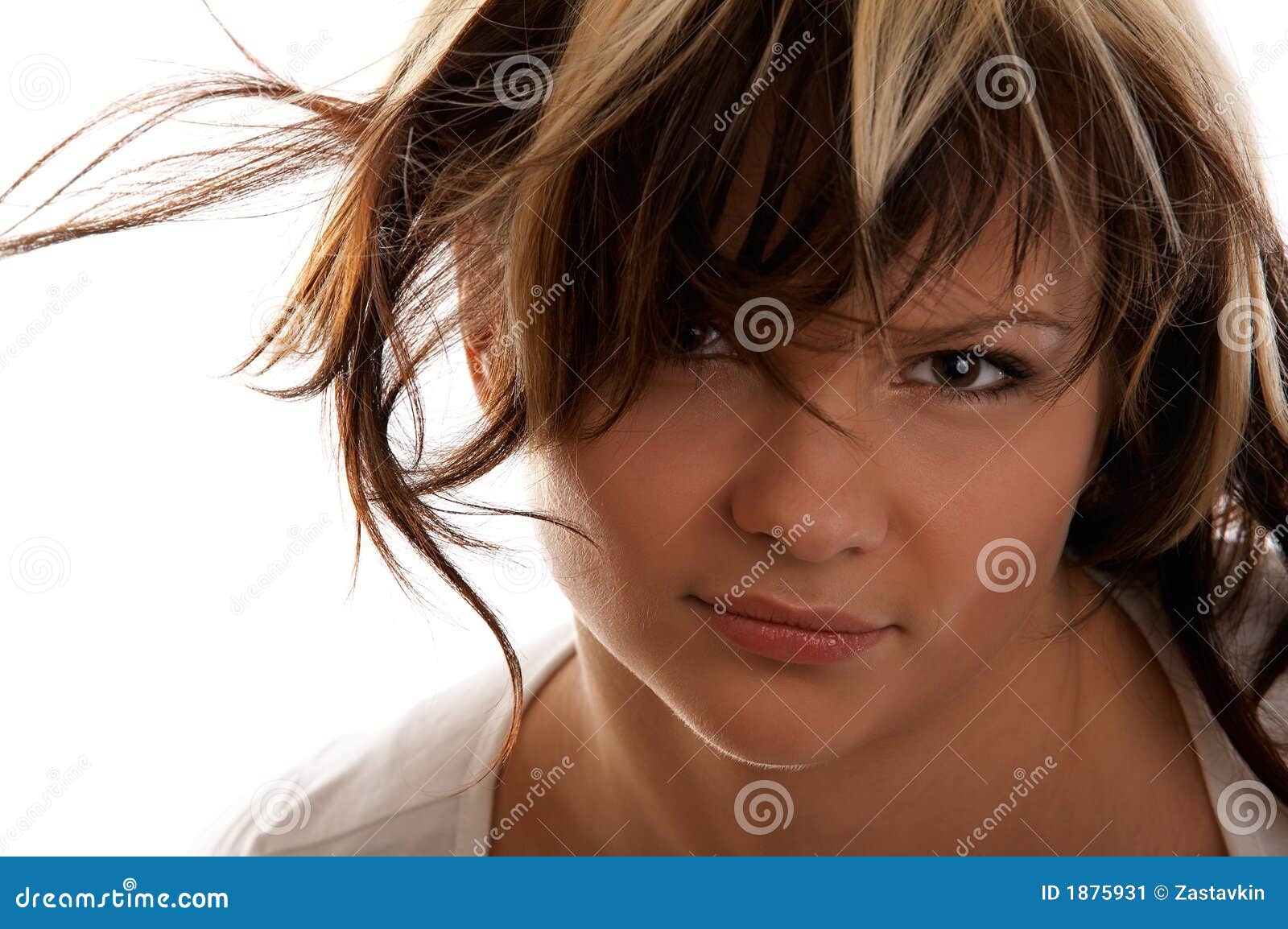 Dishevelled girl stock image. Image of flirt, head, beautiful - 1875931