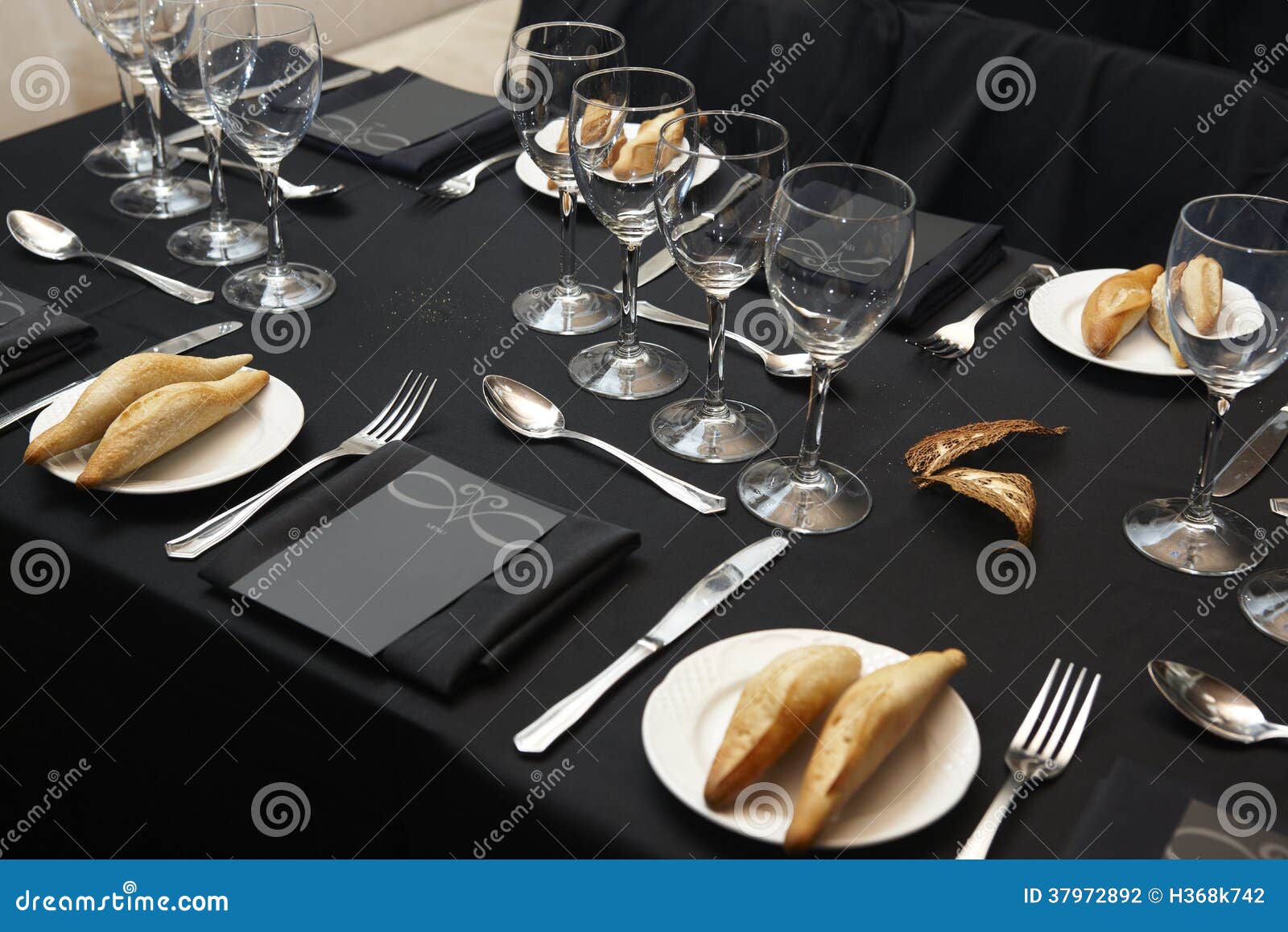 Dishware Set in a Restaurant Table Stock Photo - Image of plate ...