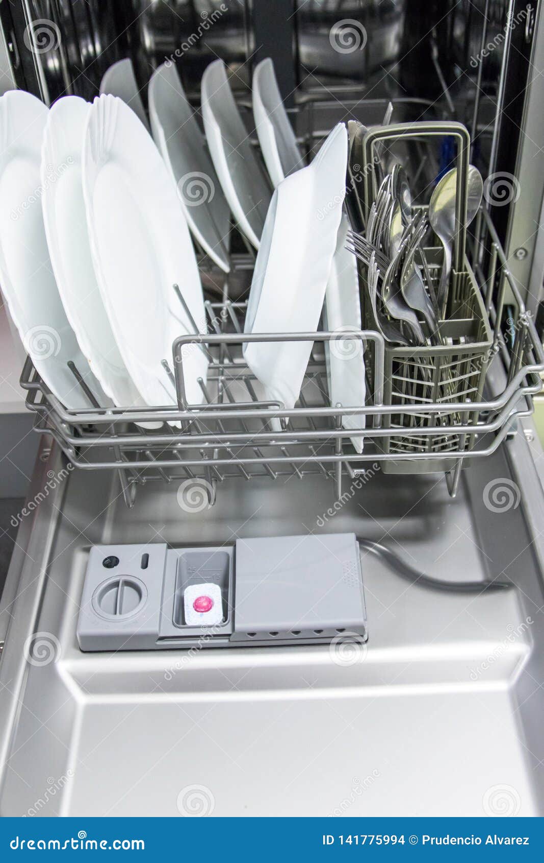 Dishwasher Interior with Dishes Stock Photo - Image of cleaning, fresh ...
