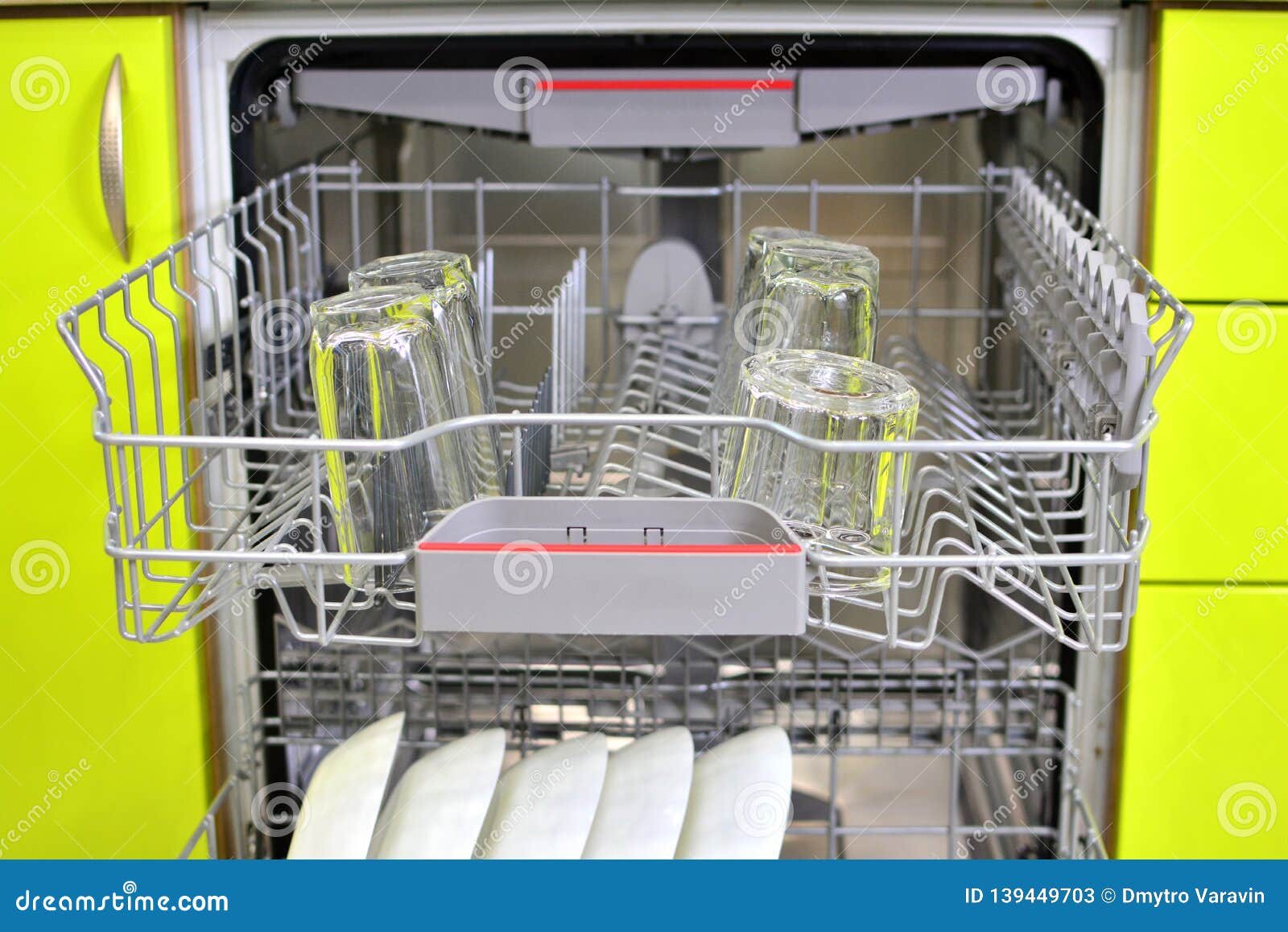 Dishwasher Machine in Home, Loading. Stock Image - Image of dishwasher ...