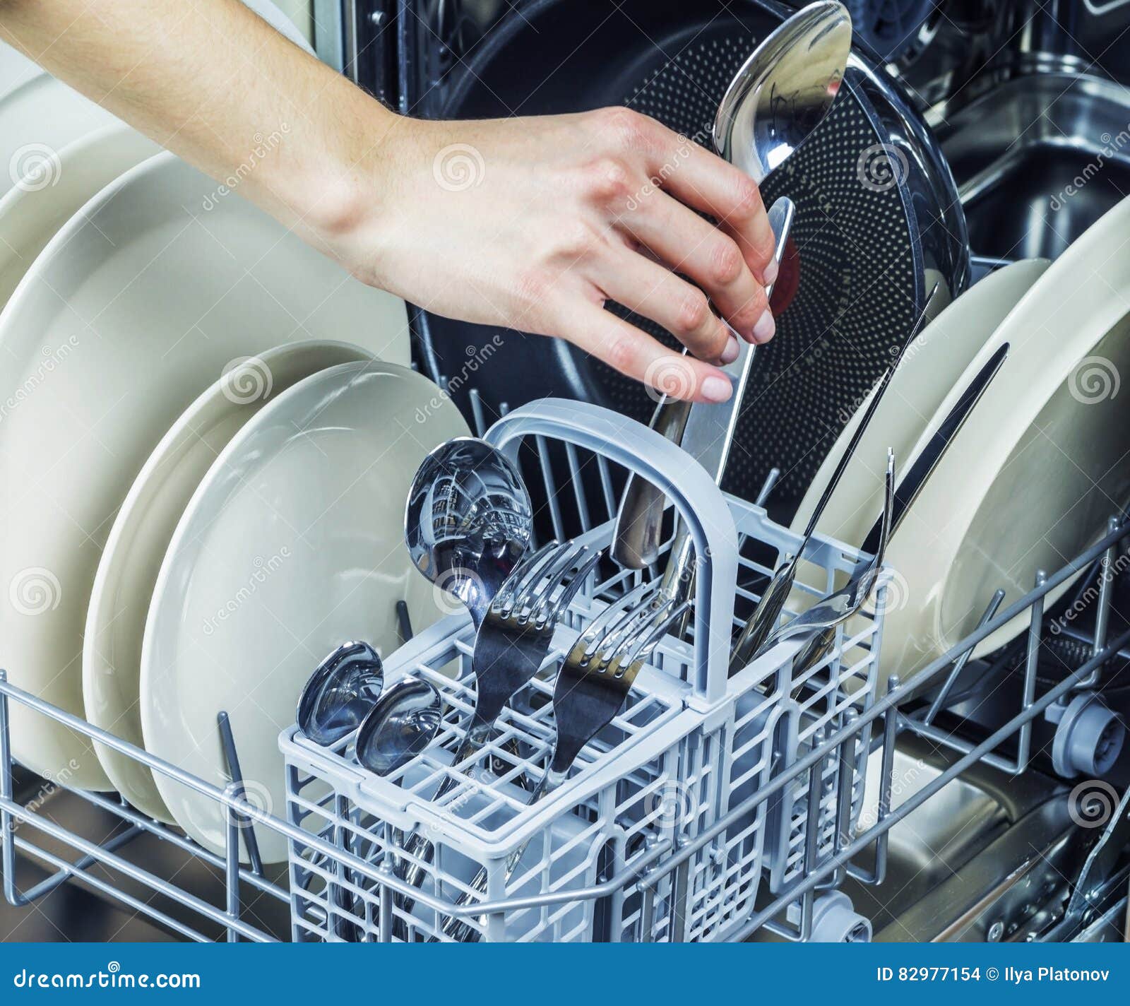 Dishwasher machine stock photo. Image of adult, young - 82977154