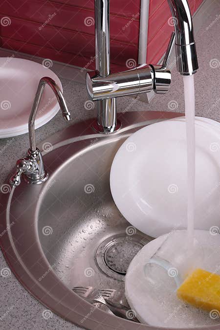 Dishwashing Process. stock image. Image of medium, closeup - 31425405