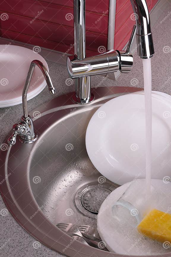 Dishwashing Process. stock image. Image of medium, closeup - 31425405