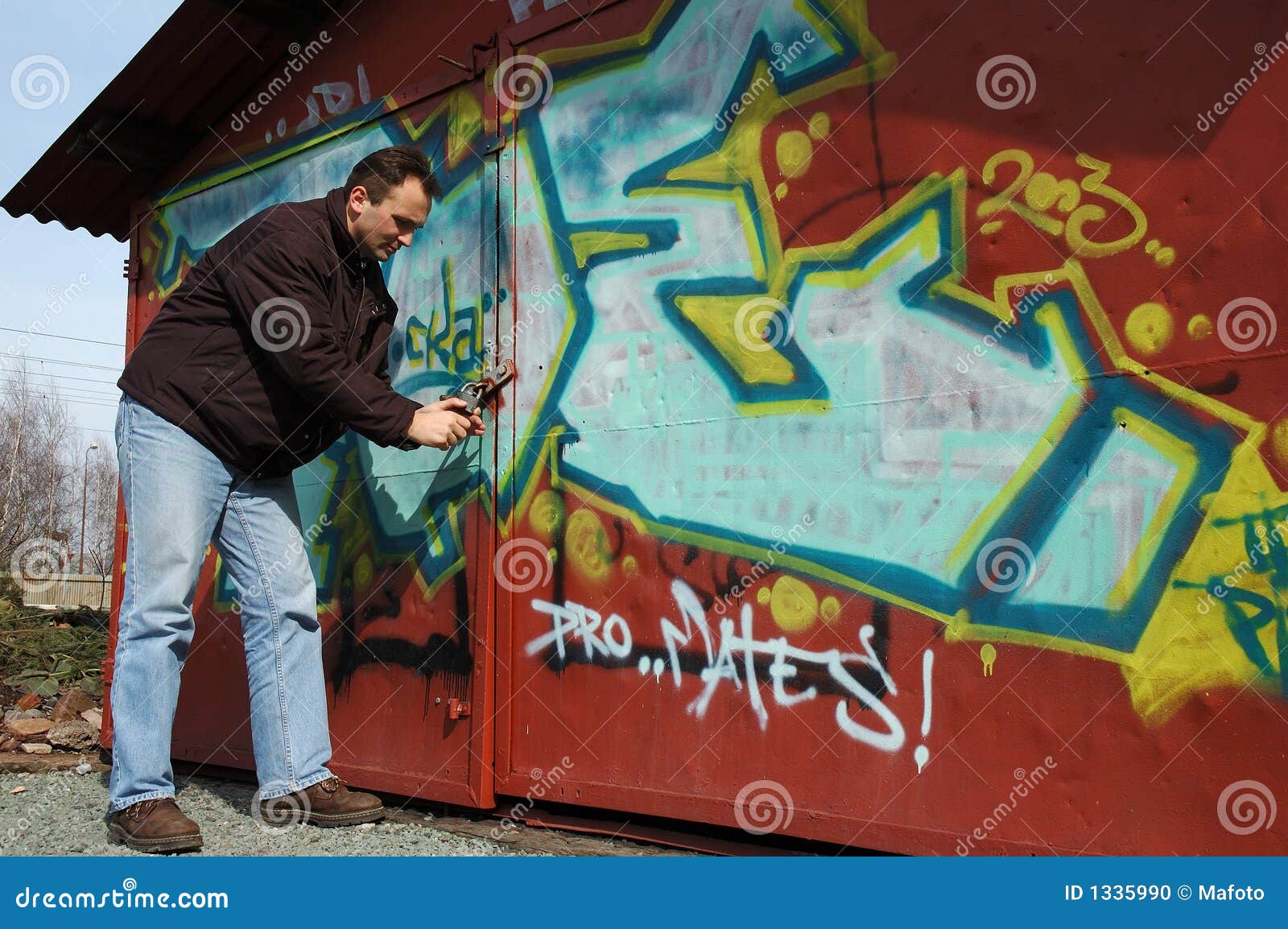 Disillusion man editorial image. Image of wallpaper, vandalize - 1335990