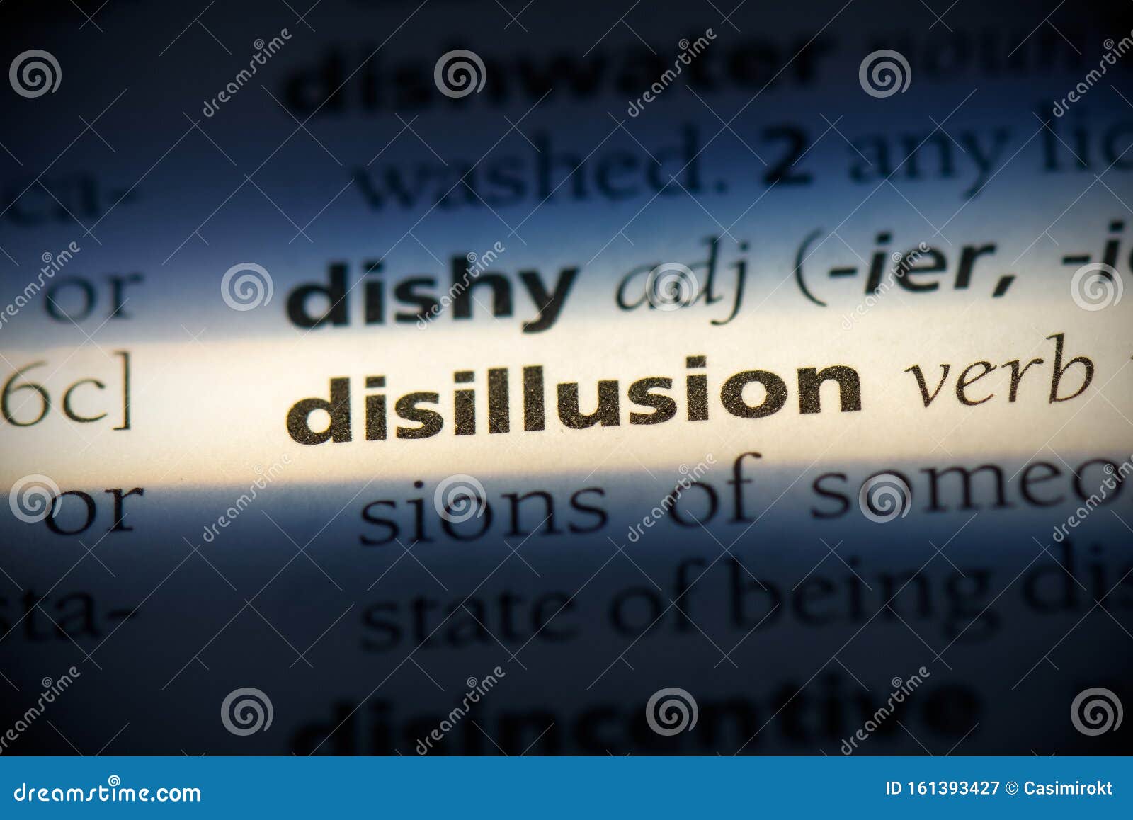 Disillusion stock image. Image of idea, detail, text - 161393427