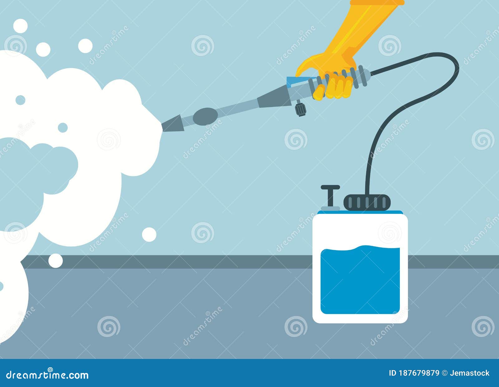 Disinfect And Clean Activity With Hand Using Cleaner Cloths Cartoon ...