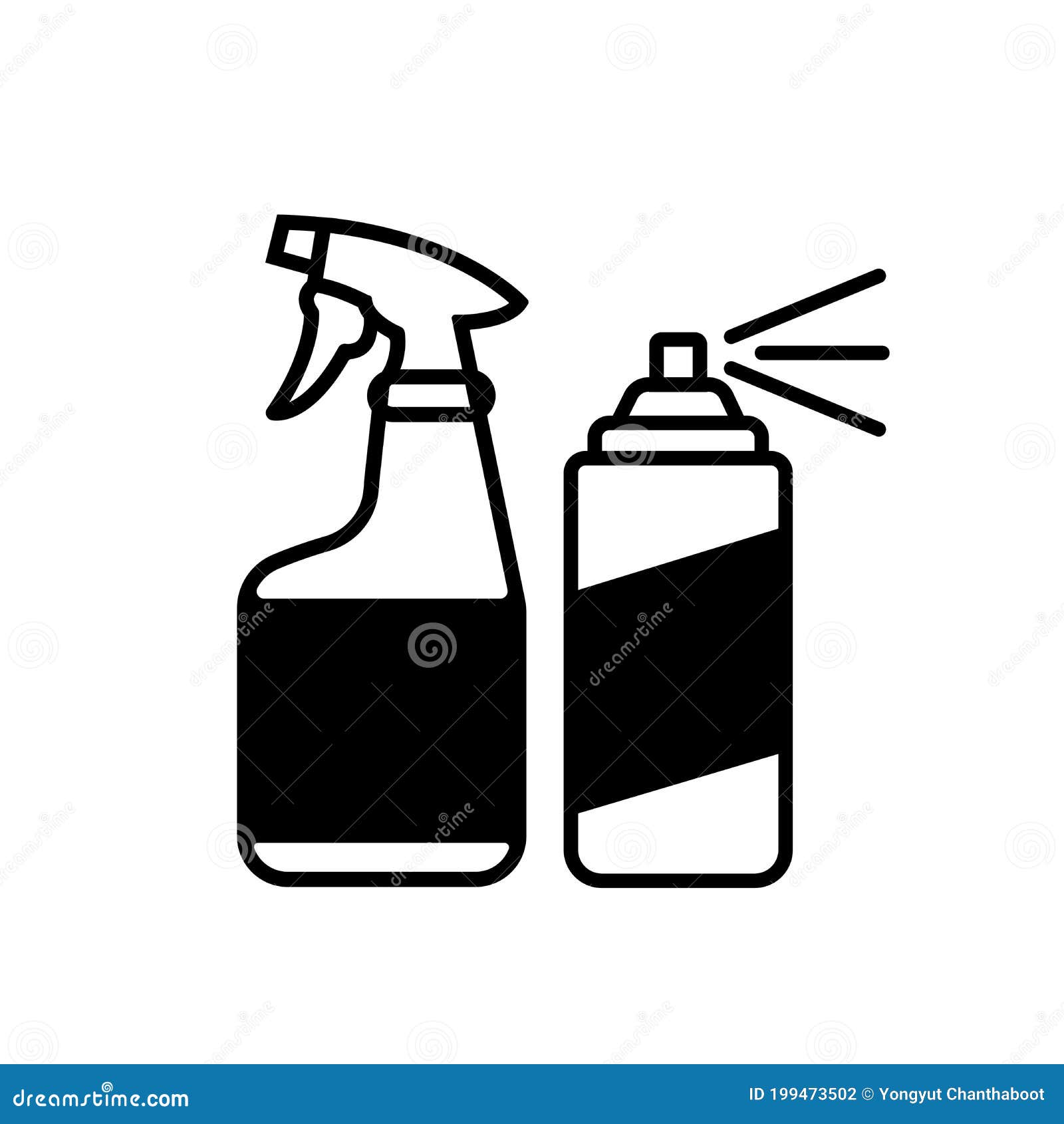 Disinfect Surface Black Icon,Vector Illustration, Isolated on White ...