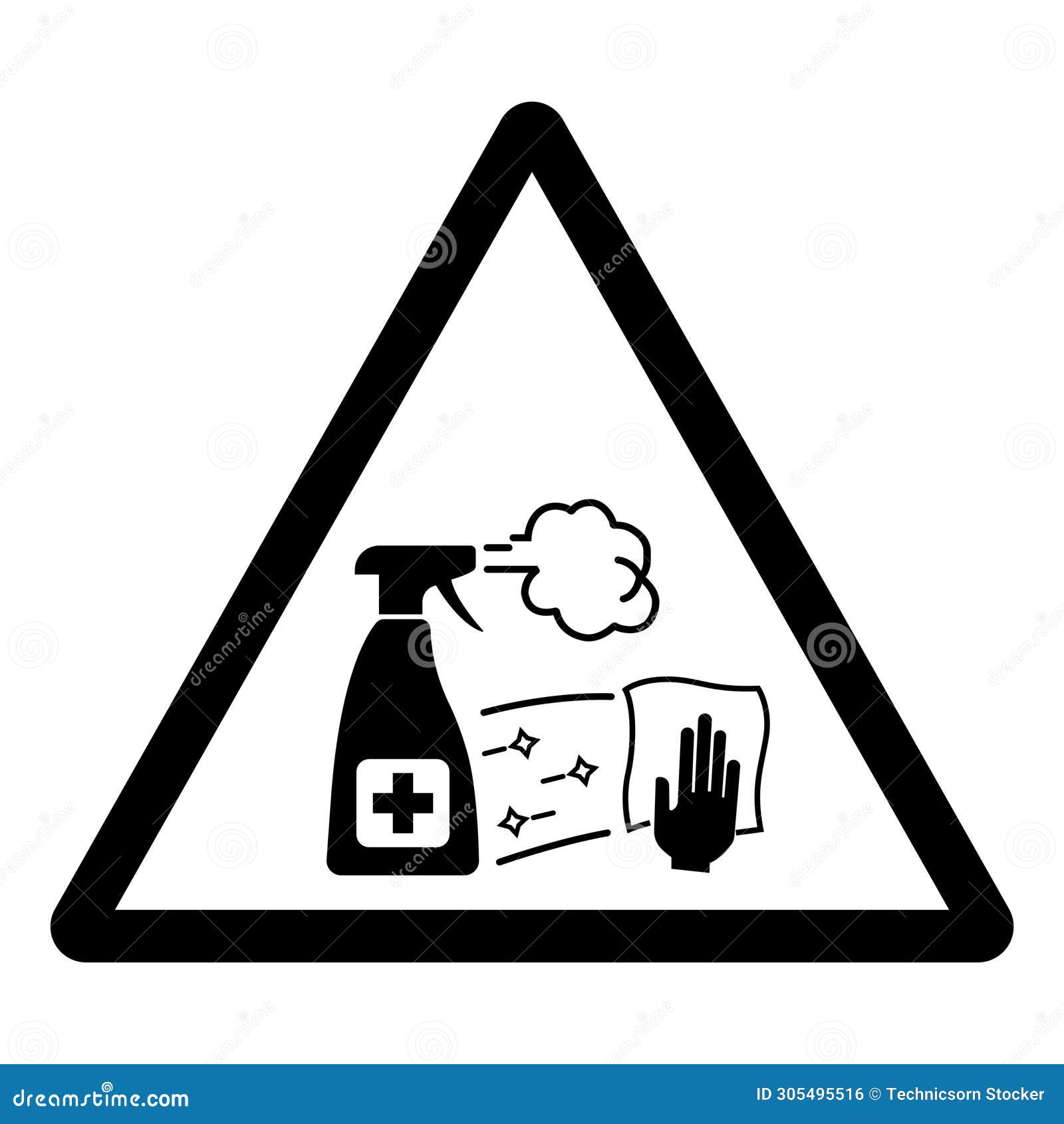 Disinfect Work Surface and Equipment on a Regular Basis Symbol Sign ...