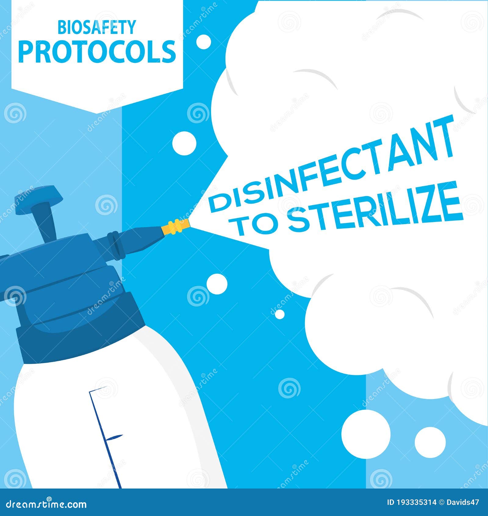 Biosafety protocols poster stock vector. Illustration of vector - 193335314