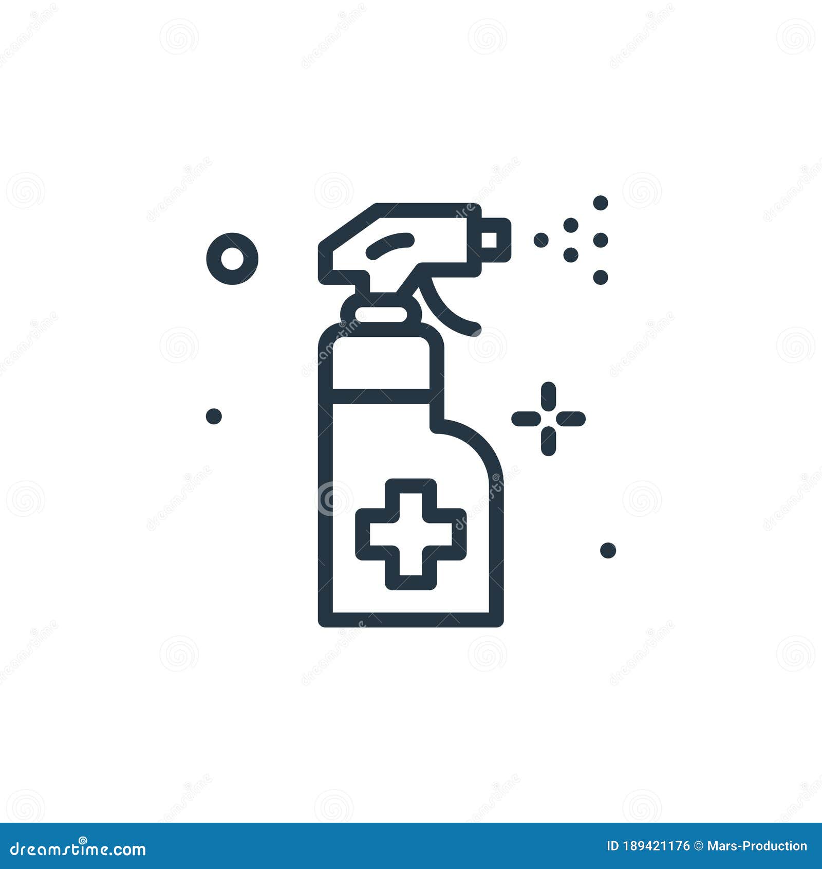 Disinfectant Vector Icon Isolated on White Background. Outline, Thin ...