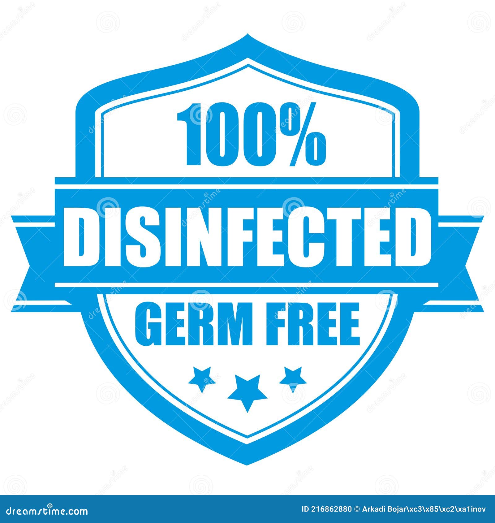 Disinfected Area Vector Label Stock Vector - Illustration of ...