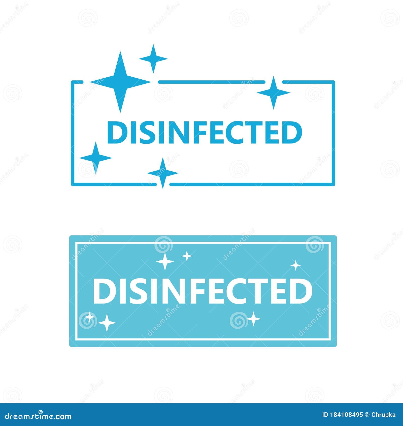Disinfected sign icon stock vector. Illustration of coronavirus - 184108495