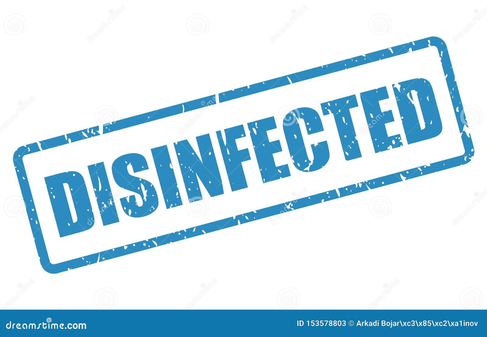 Disinfected vector stamp stock vector. Illustration of formula - 153578803