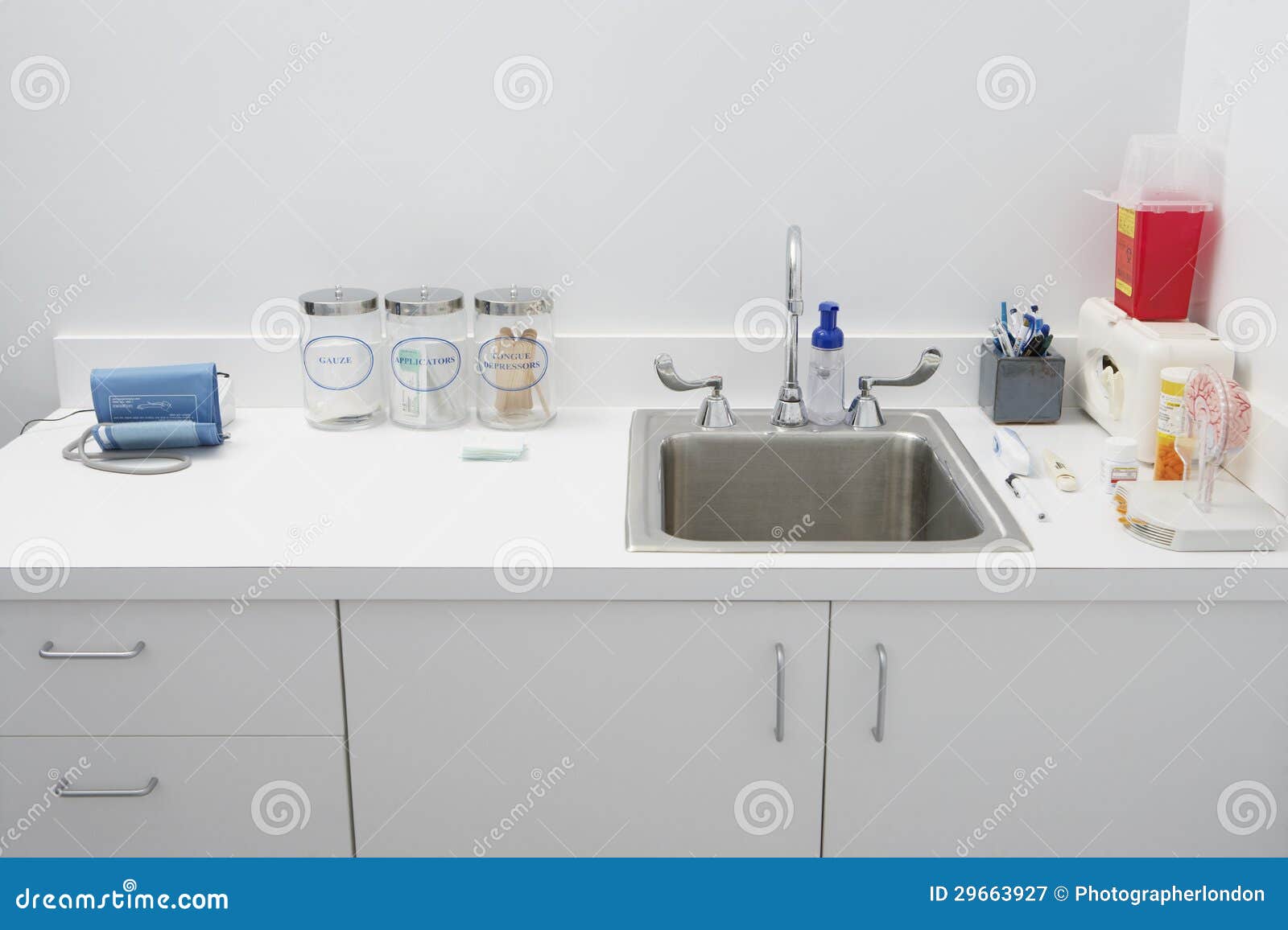 Disinfection Sink stock image. Image of drawers, instrument - 29663927