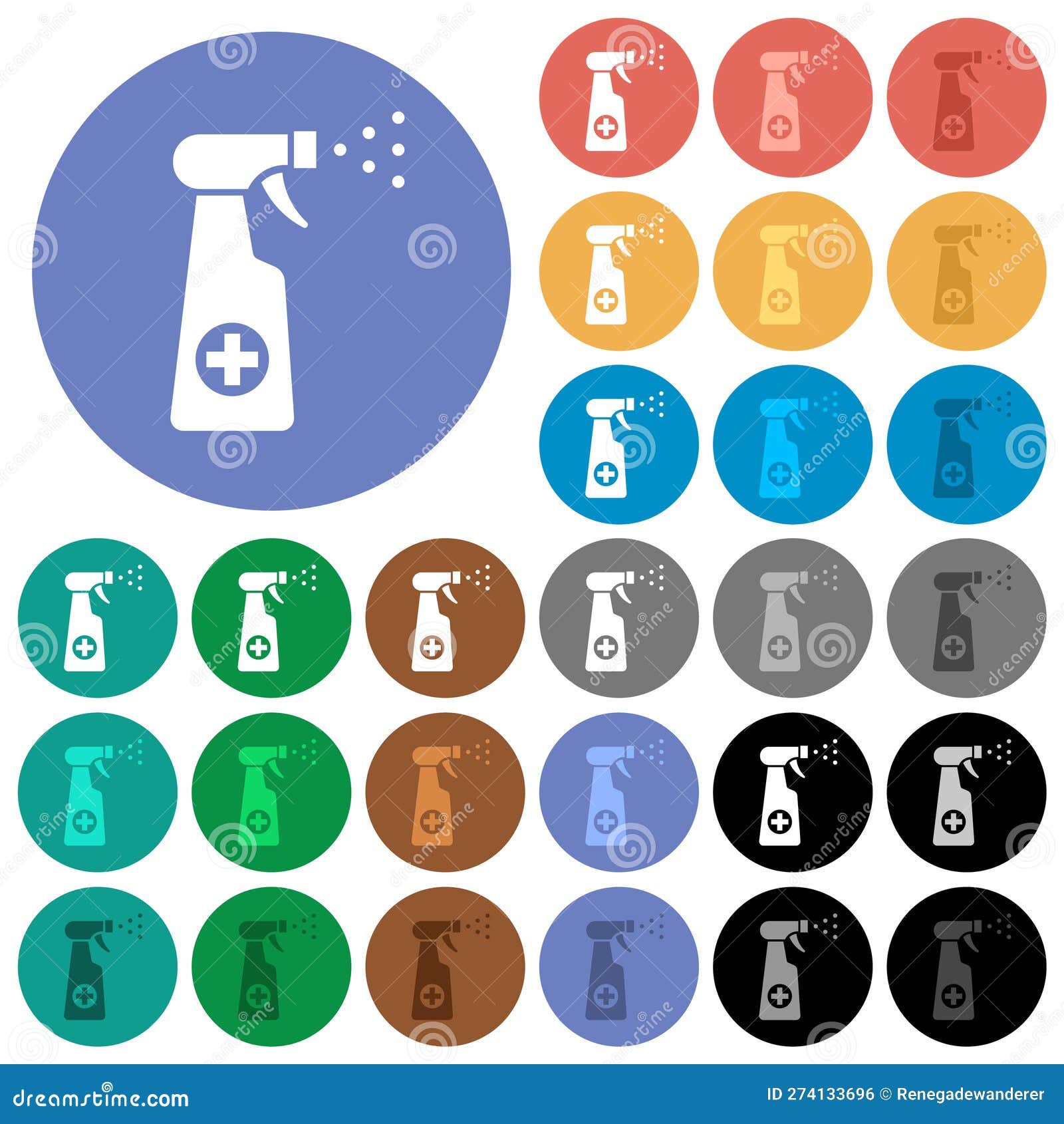 Disinfection Spray In Hand. Hands Sanitizer, Sprayed Antiseptic And ...