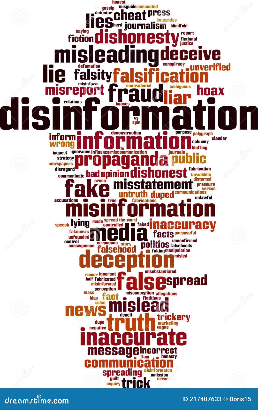 Disinformation word cloud stock vector. Illustration of lies - 217407633