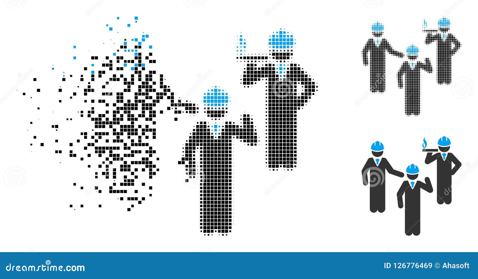 Disintegrating Dot Halftone Engineer Persons Discussion Icon Stock ... Disintegrating Dot Halftone Engineer Persons Discussion Icon Stock ...