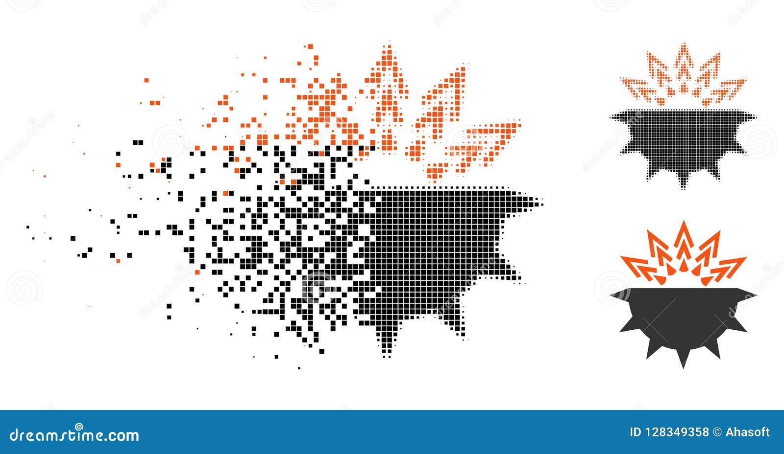Disintegrating Dot Halftone Viral Structure Icon Stock Vector ...