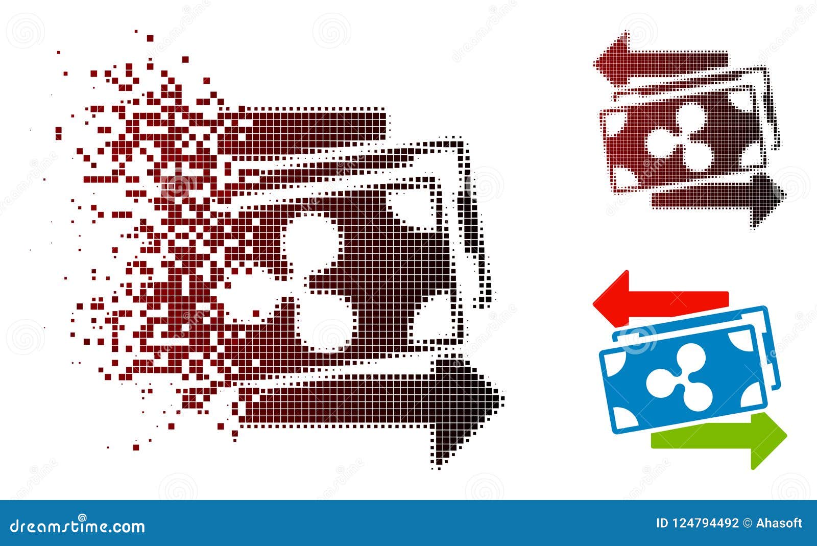 Disintegrating Dotted Halftone Ripple Banknotes Exchange Icon Editorial ... Disintegrating Dotted Halftone Ripple Banknotes Exchange Icon Editorial ...