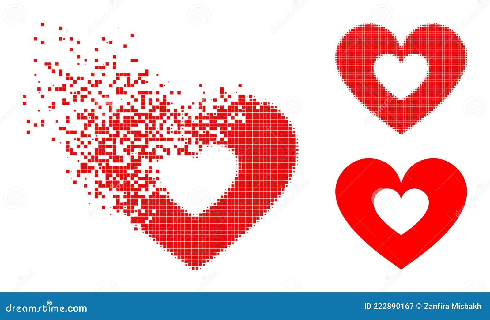 Disintegrating Dotted Love Heart Icon with Halftone Version Stock ... Disintegrating Dotted Love Heart Icon with Halftone Version Stock ...