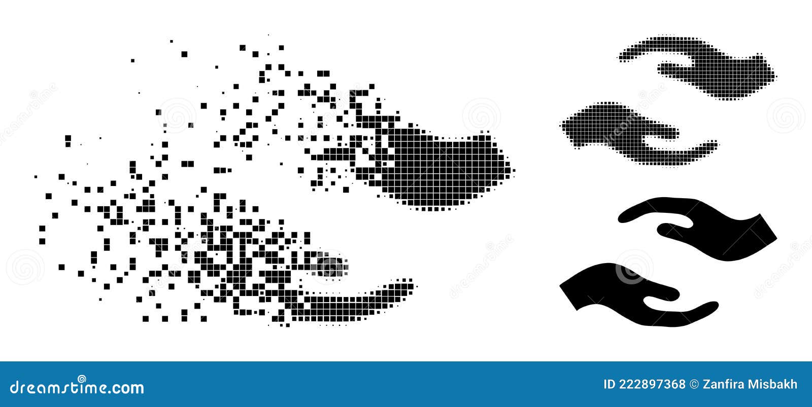 Disintegrating Pixel Care Hands Icon with Halftone Version Stock Vector ... Disintegrating Pixel Care Hands Icon with Halftone Version Stock Vector ...