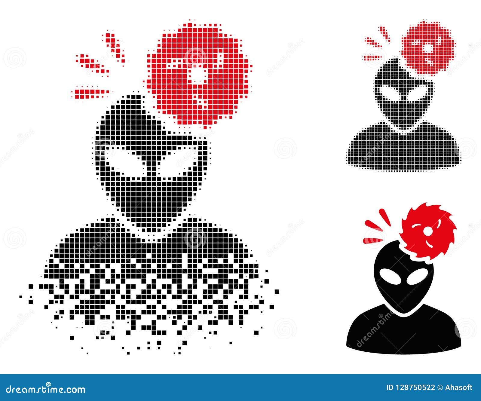 Disintegrating Pixel Halftone Alien Exploration Icon Stock Vector ... Disintegrating Pixel Halftone Alien Exploration Icon Stock Vector ...