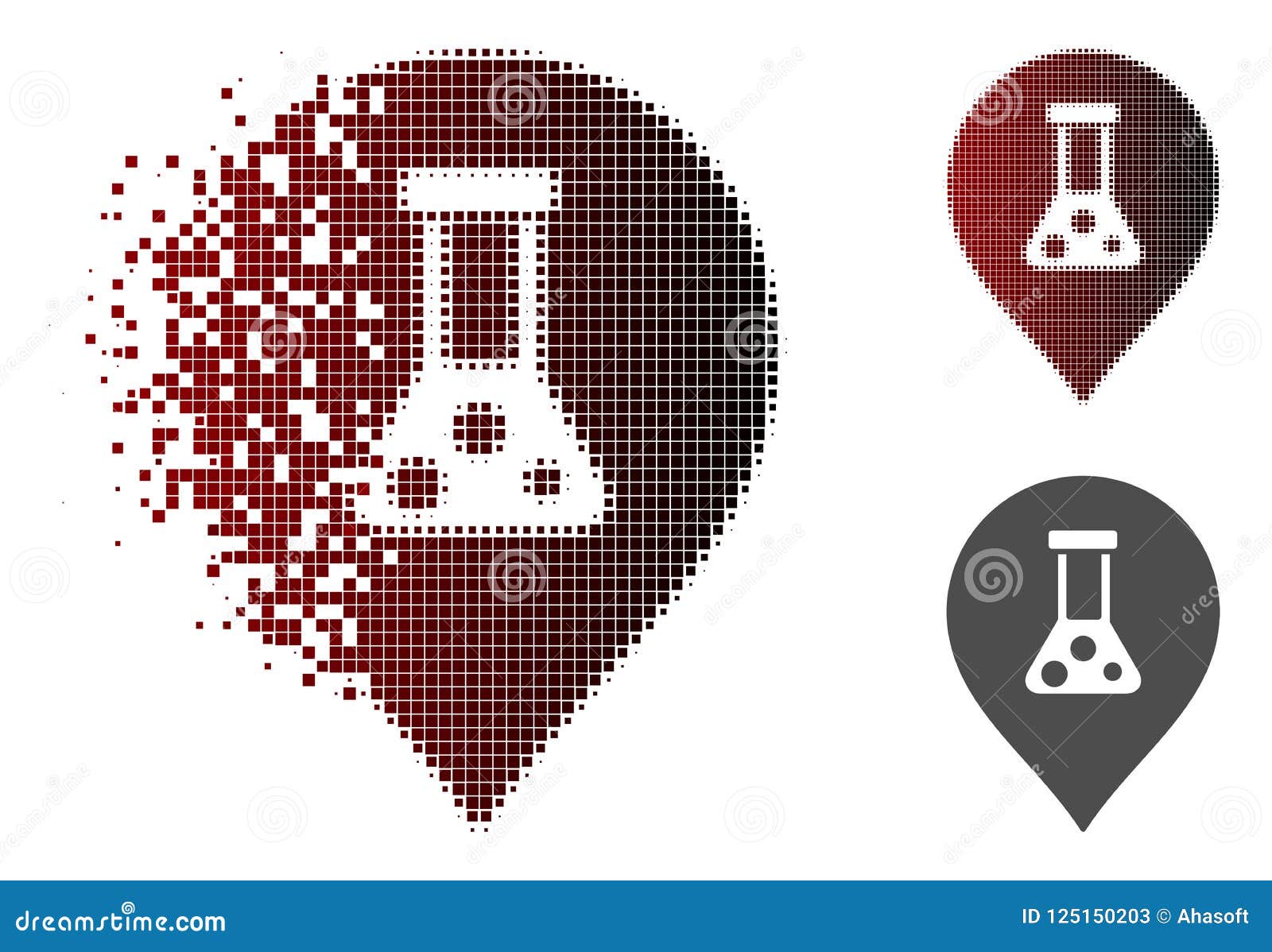 Disintegrating Pixel Halftone Chemical Map Marker Icon Stock Vector ... Disintegrating Pixel Halftone Chemical Map Marker Icon Stock Vector ...