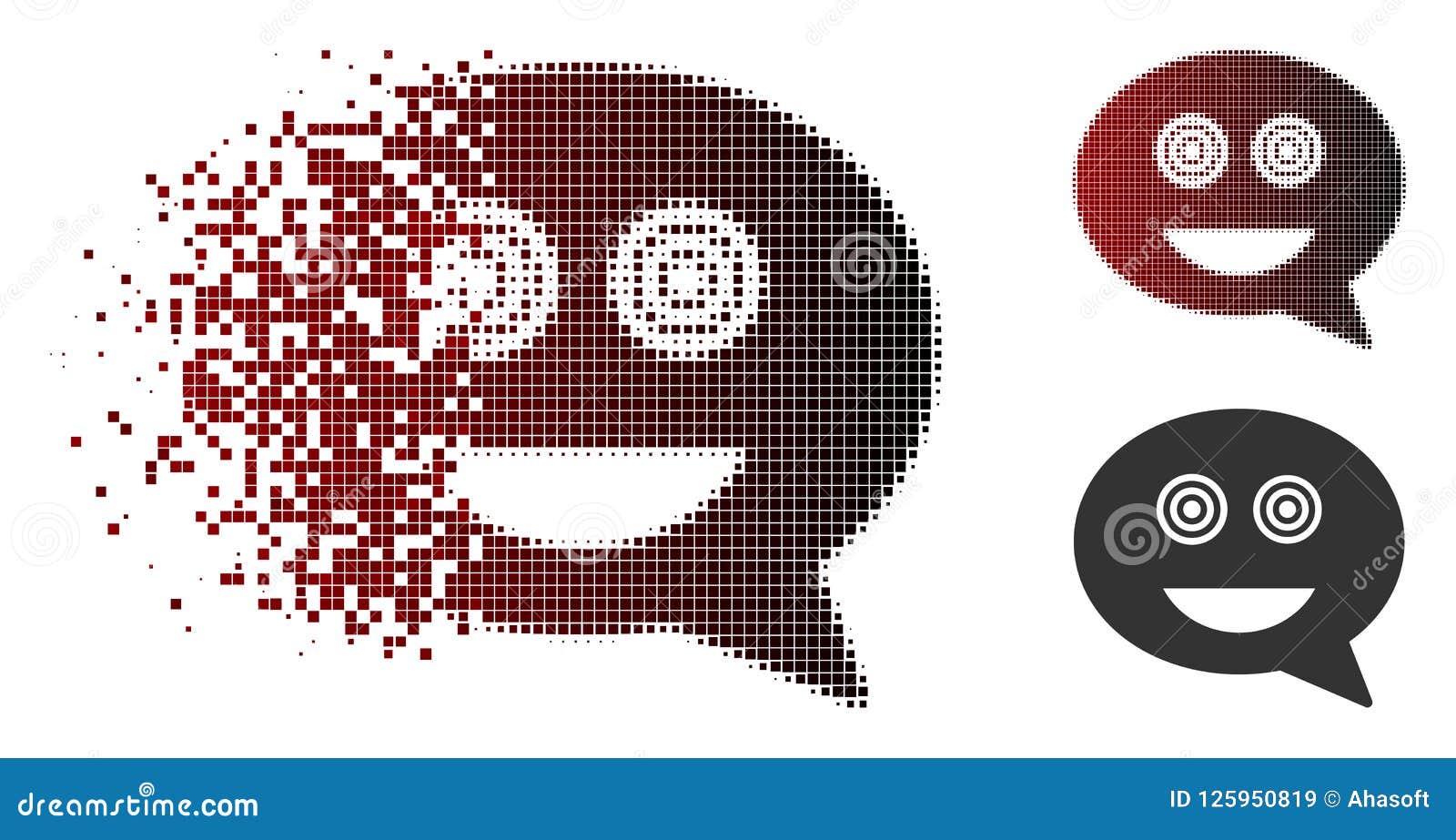 Disintegrating Pixel Halftone Crazy Smiley Message Icon Stock Vector ... Disintegrating Pixel Halftone Crazy Smiley Message Icon Stock Vector ...