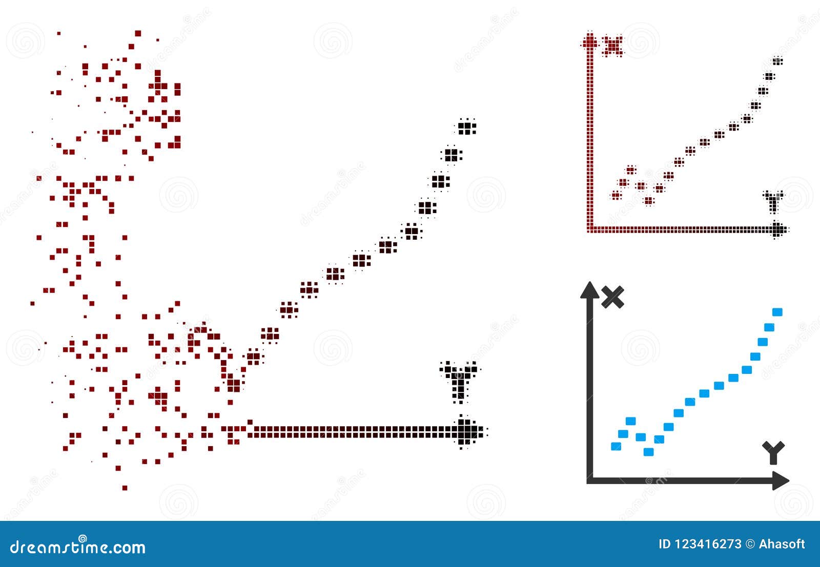Disintegrating Pixel Halftone Dotted Function Plot Icon Stock Vector ... Disintegrating Pixel Halftone Dotted Function Plot Icon Stock Vector ...