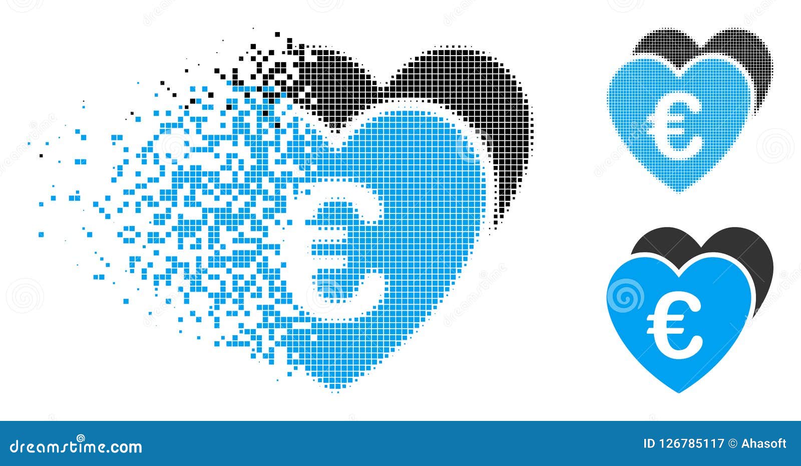 Disintegrating Pixel Halftone Euro Favorites Hearts Icon Stock Vector ... Disintegrating Pixel Halftone Euro Favorites Hearts Icon Stock Vector ...