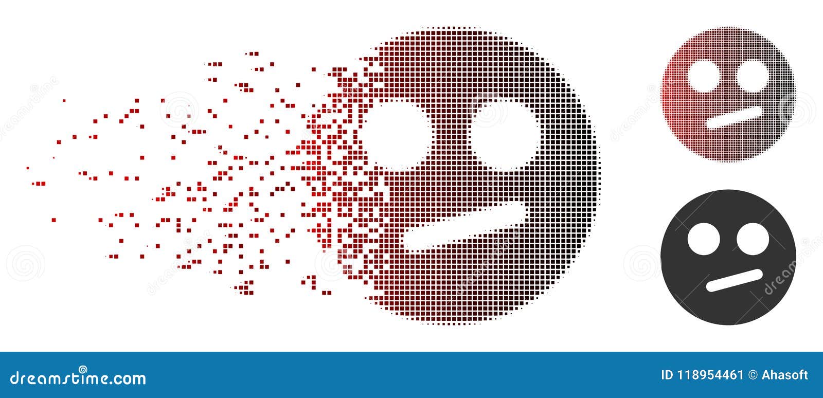 Disintegrating Pixel Halftone Indifferent Smiley Icon Stock Vector ... Disintegrating Pixel Halftone Indifferent Smiley Icon Stock Vector ...