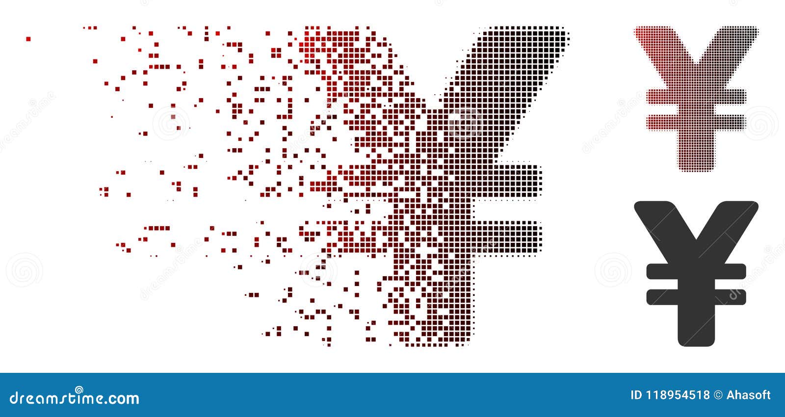 Disintegrating Pixel Halftone Japanese Yen Icon Stock Vector ... Disintegrating Pixel Halftone Japanese Yen Icon Stock Vector ...