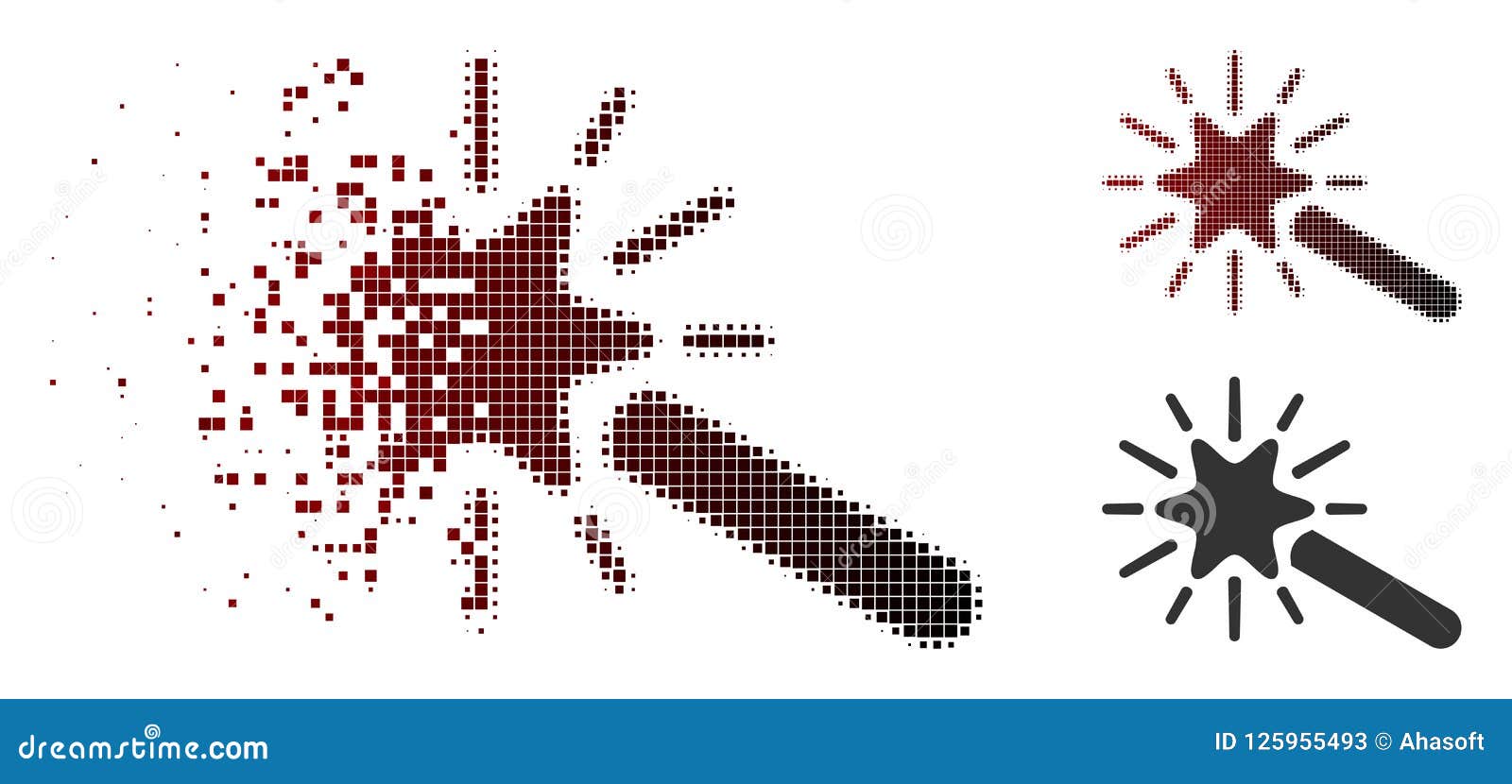 Disintegrating Pixel Halftone Wand Magic Tool Icon Stock Vector ... Disintegrating Pixel Halftone Wand Magic Tool Icon Stock Vector ...