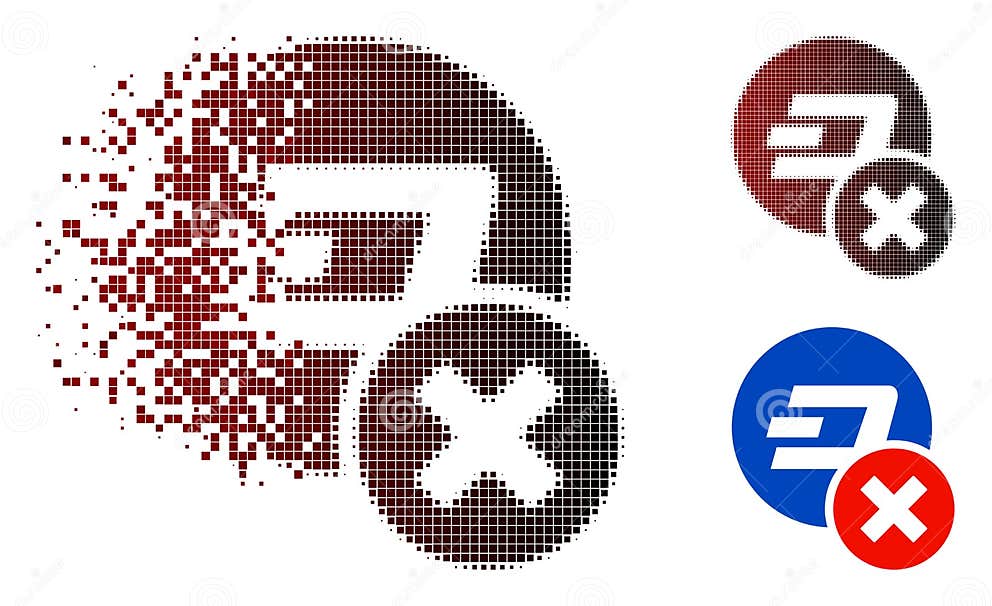 Disintegrating Pixel Halftone Wrong Dashcoin Icon Stock Vector ... Disintegrating Pixel Halftone Wrong Dashcoin Icon Stock Vector ...