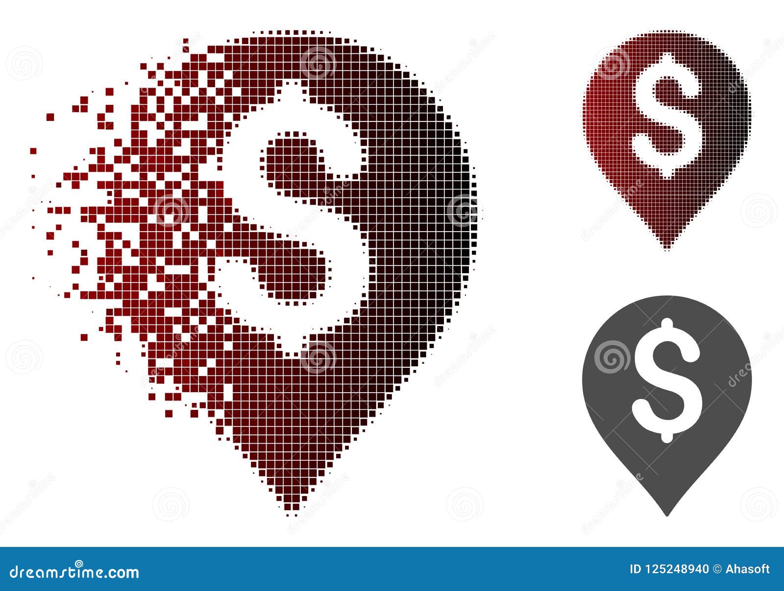 Disintegrating Pixelated Halftone Dollar Map Marker Icon Stock Vector ... Disintegrating Pixelated Halftone Dollar Map Marker Icon Stock Vector ...