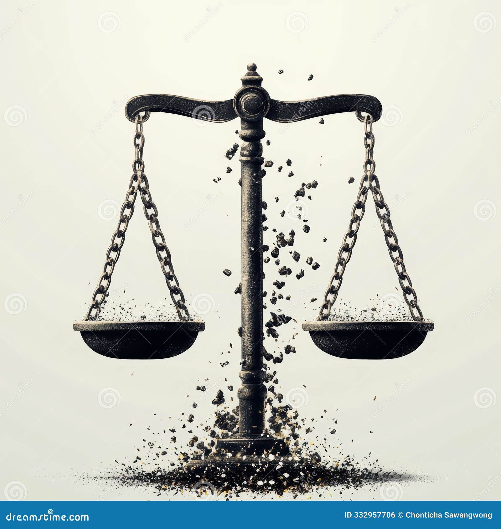 Erosion Of Justice A Barbed Wire Gavel Symbolizes A Compromised Legal ...