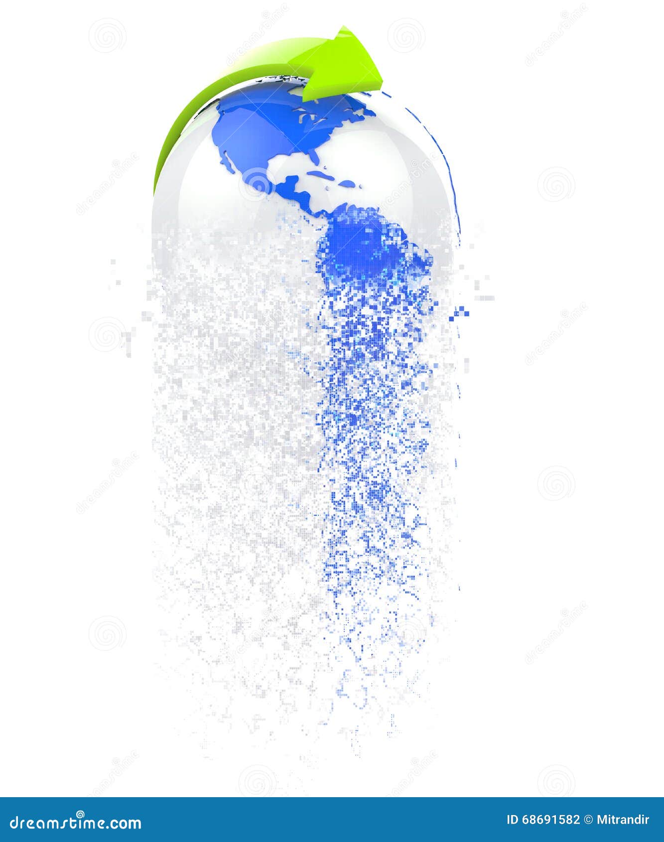 Disintegrating world stock illustration. Illustration of business ...
