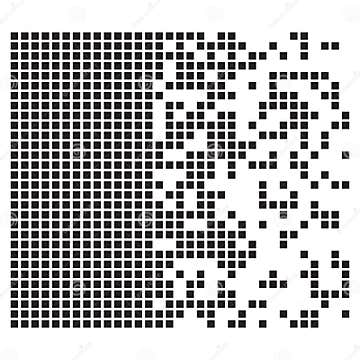 Disintegration Effect on a White Background. Vector Stock Vector ...