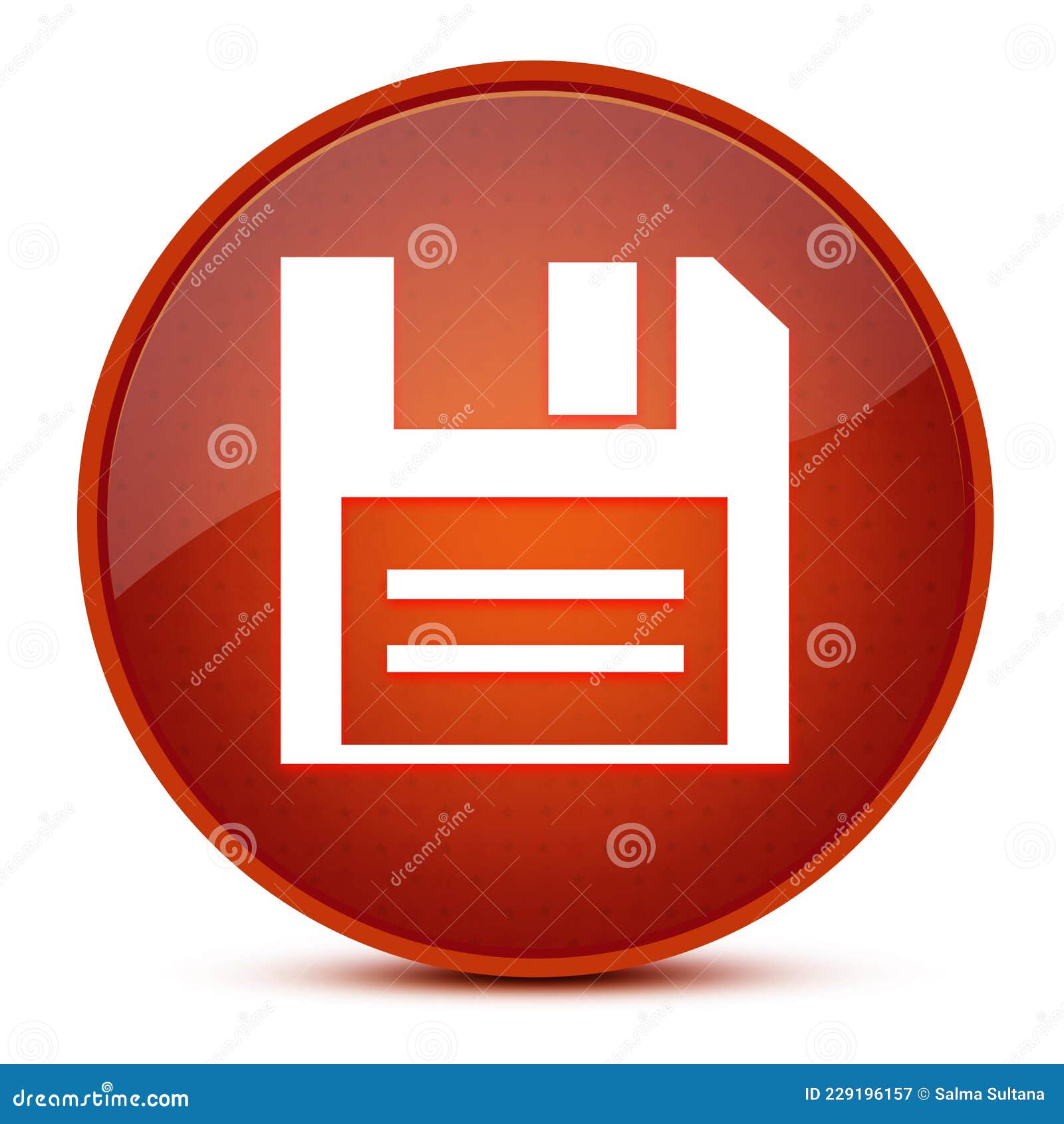 Disk Aesthetic Glossy Brown Round Button Abstract Stock Illustration ...