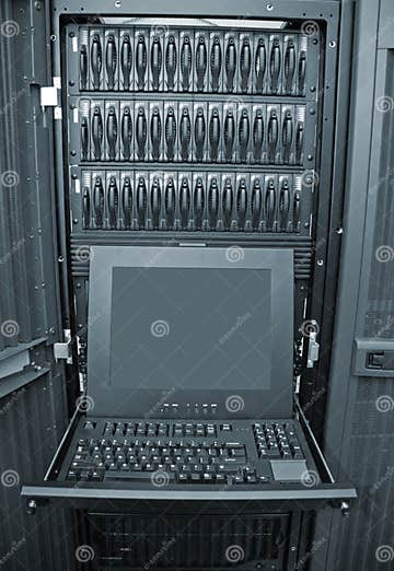 Disk Array and Server Control Station Stock Photo - Image of byte ...