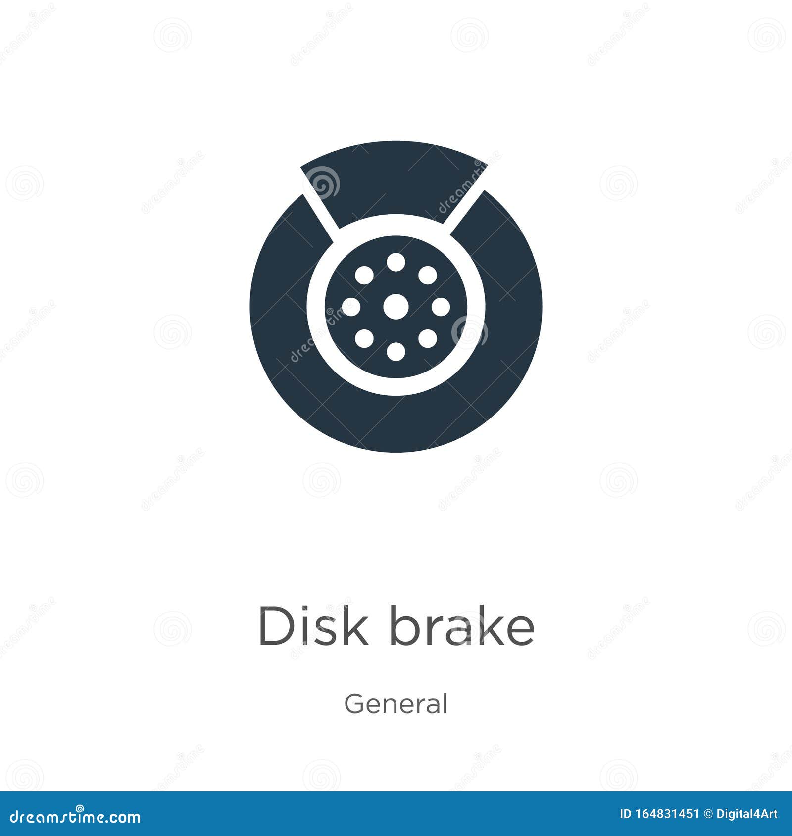 Disk Brake Icon Vector. Trendy Flat Disk Brake Icon from General ...