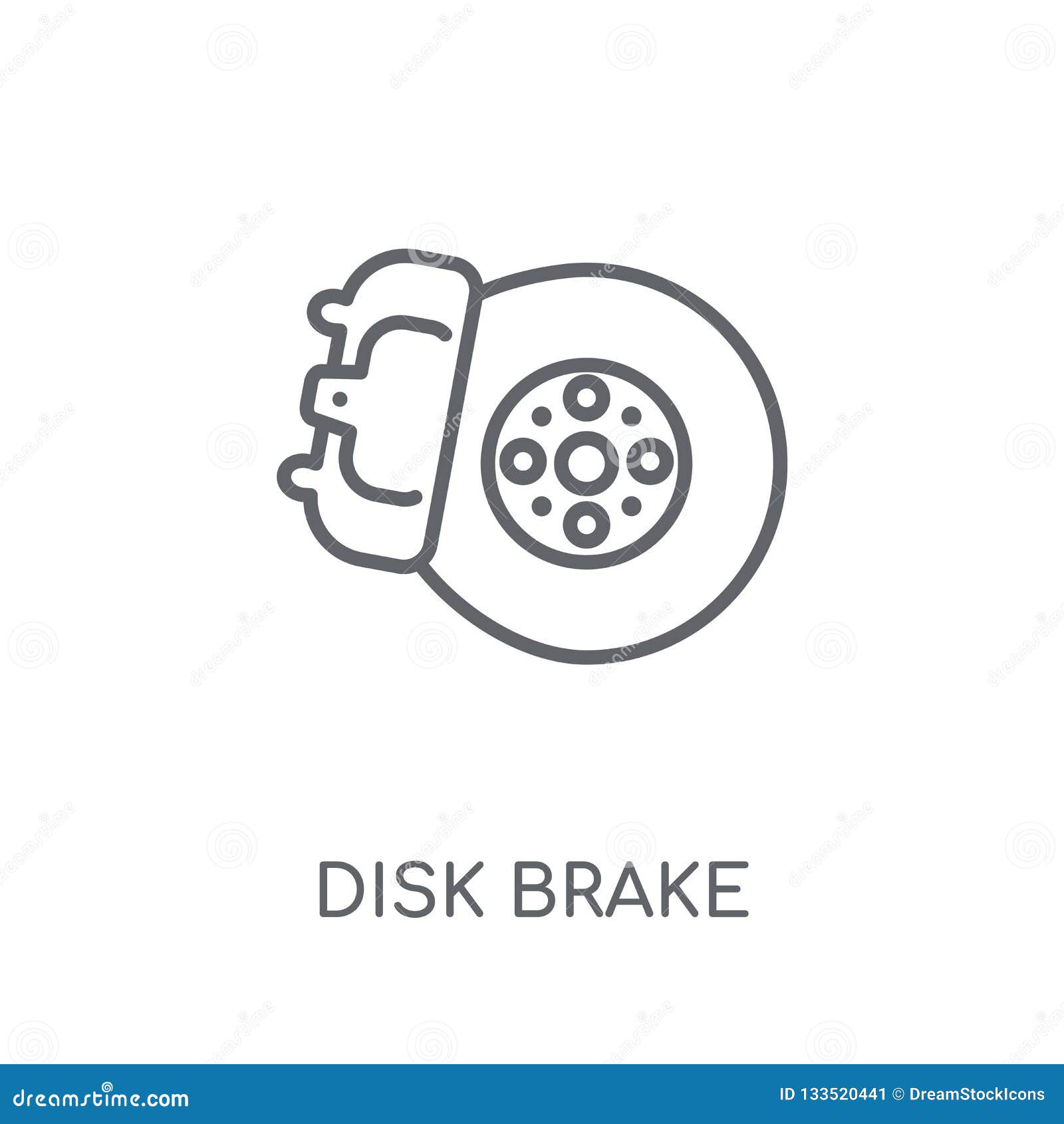 Disk Brake Linear Icon. Modern Outline Disk Brake Logo Concept O Stock ...