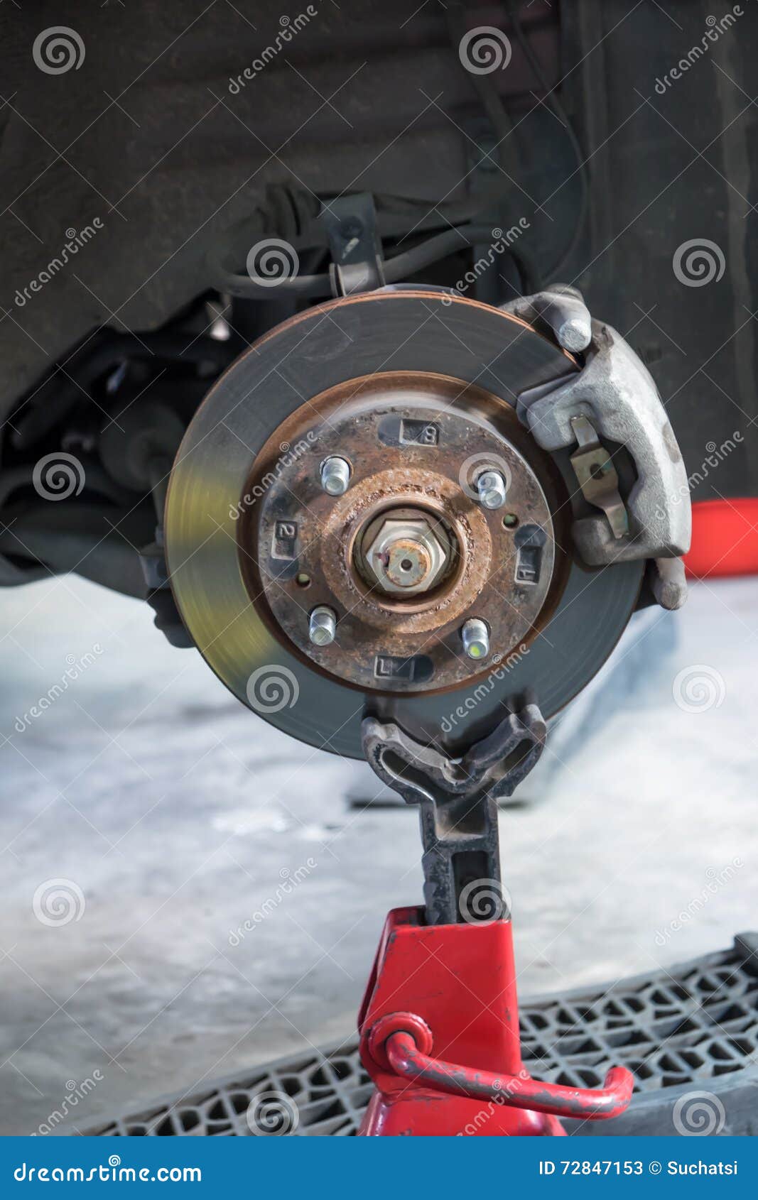 Disk Break and Detail of the Wheel Hub Stock Image - Image of ...