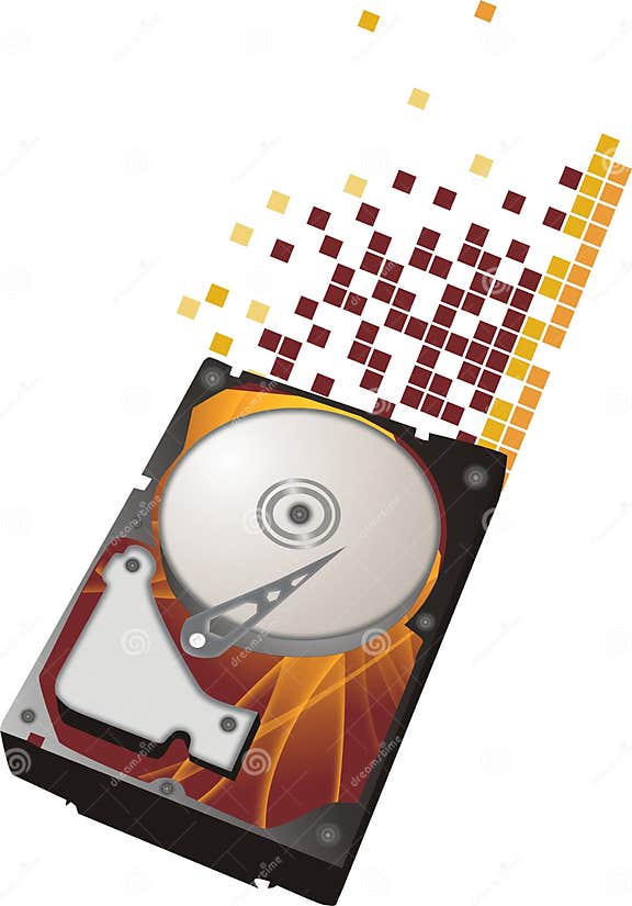 Disk corrupt stock vector. Illustration of hardware, encryption - 10632229