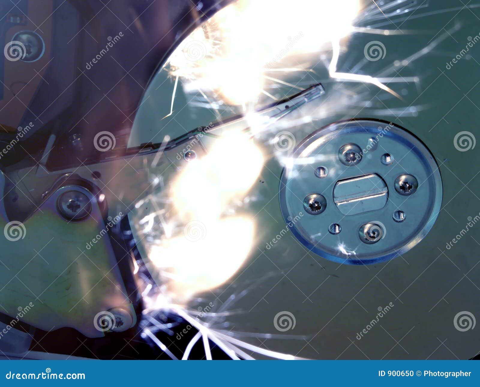 Disk Crash stock photo. Image of spark, disk, data, loss - 900650