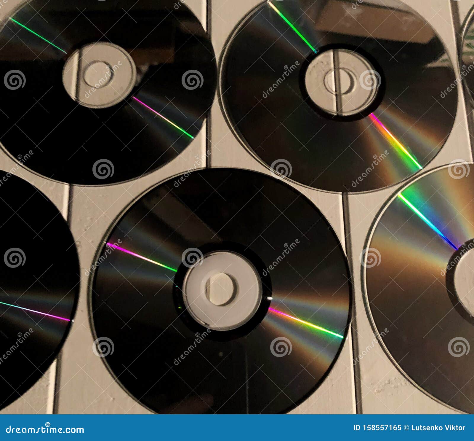 Disk Dispersion Refraction Reflection of Light Colors Texture on White ...