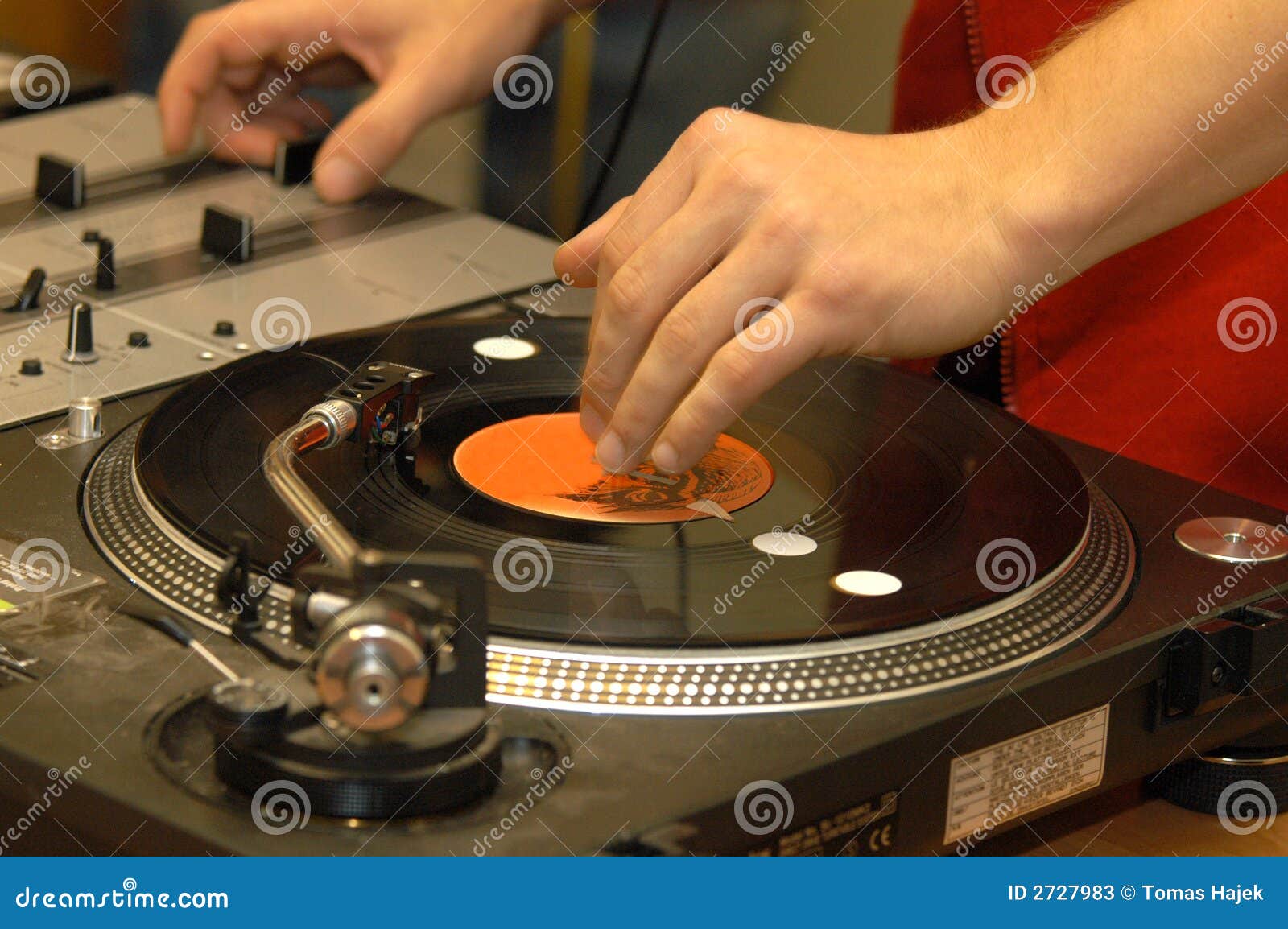 Disk and DJ stock image. Image of disc, orange, listen - 2727983