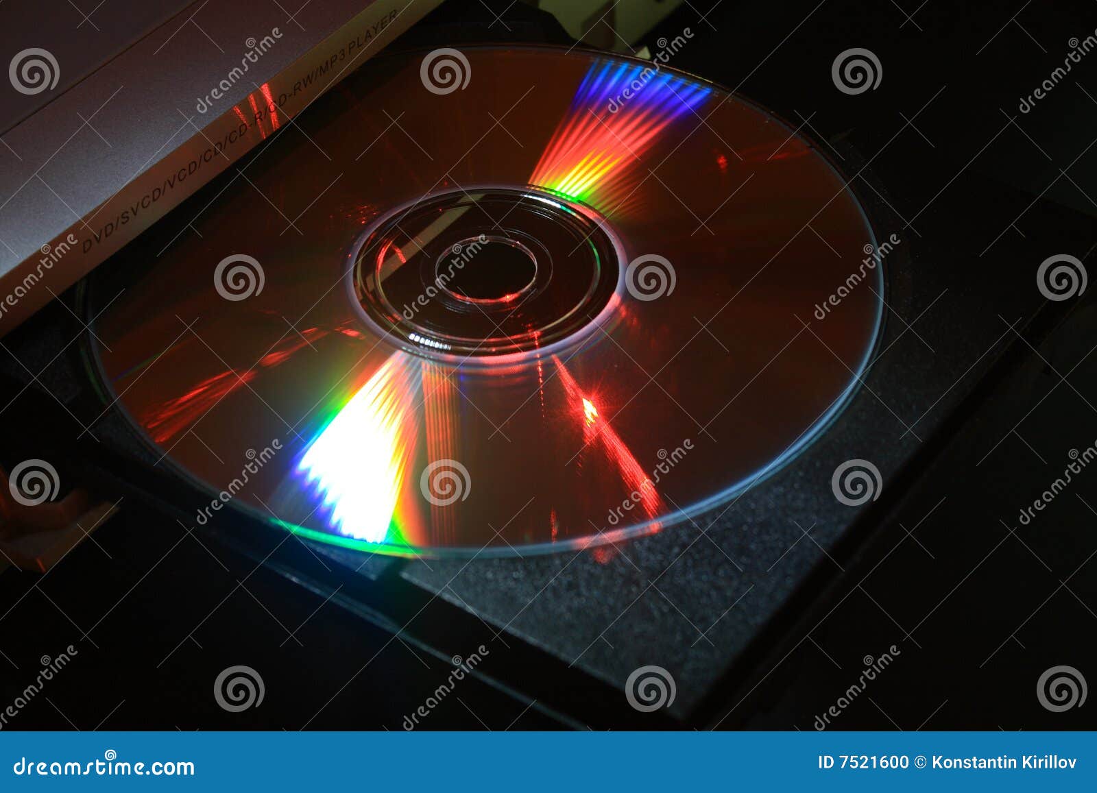 Disk drive with CD stock photo. Image of player, device - 7521600